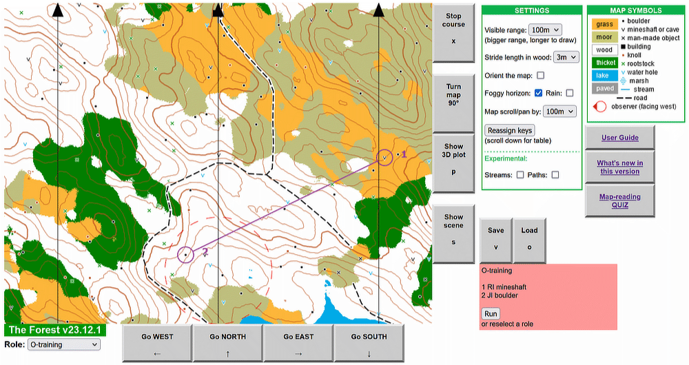 grelf.net - The Forest - orienteering simulation