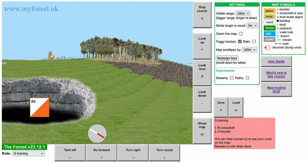grelf.net - The Forest - orienteering simulation