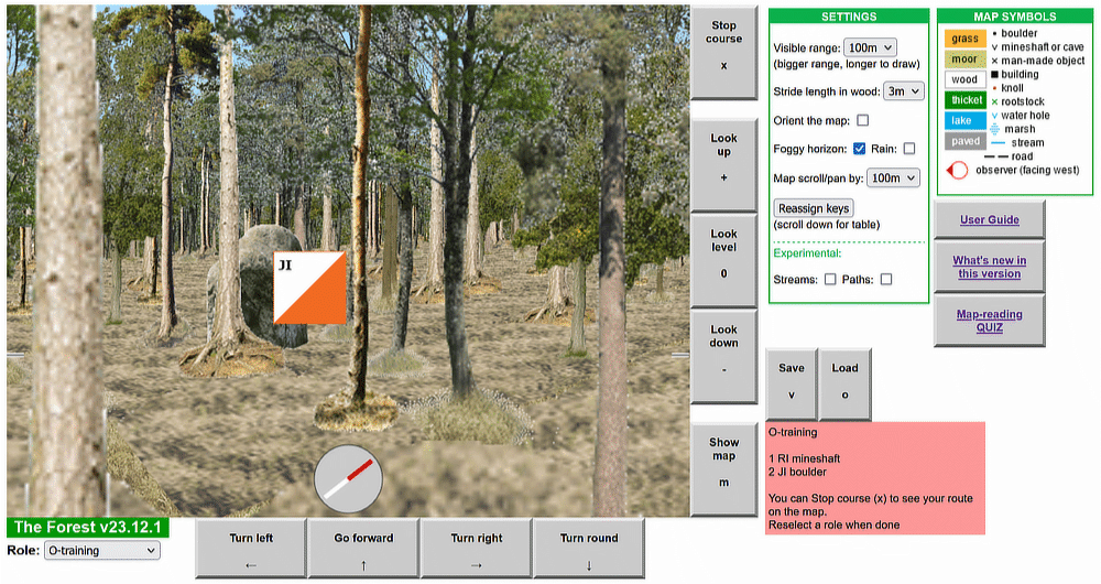 grelf.net - The Forest - orienteering simulation